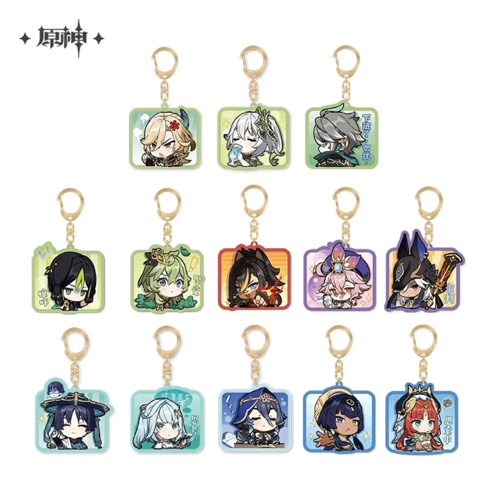 miHoYo Genshin Impact Acrylic Keychain Chibi Series Vol 3. | Shopee ...