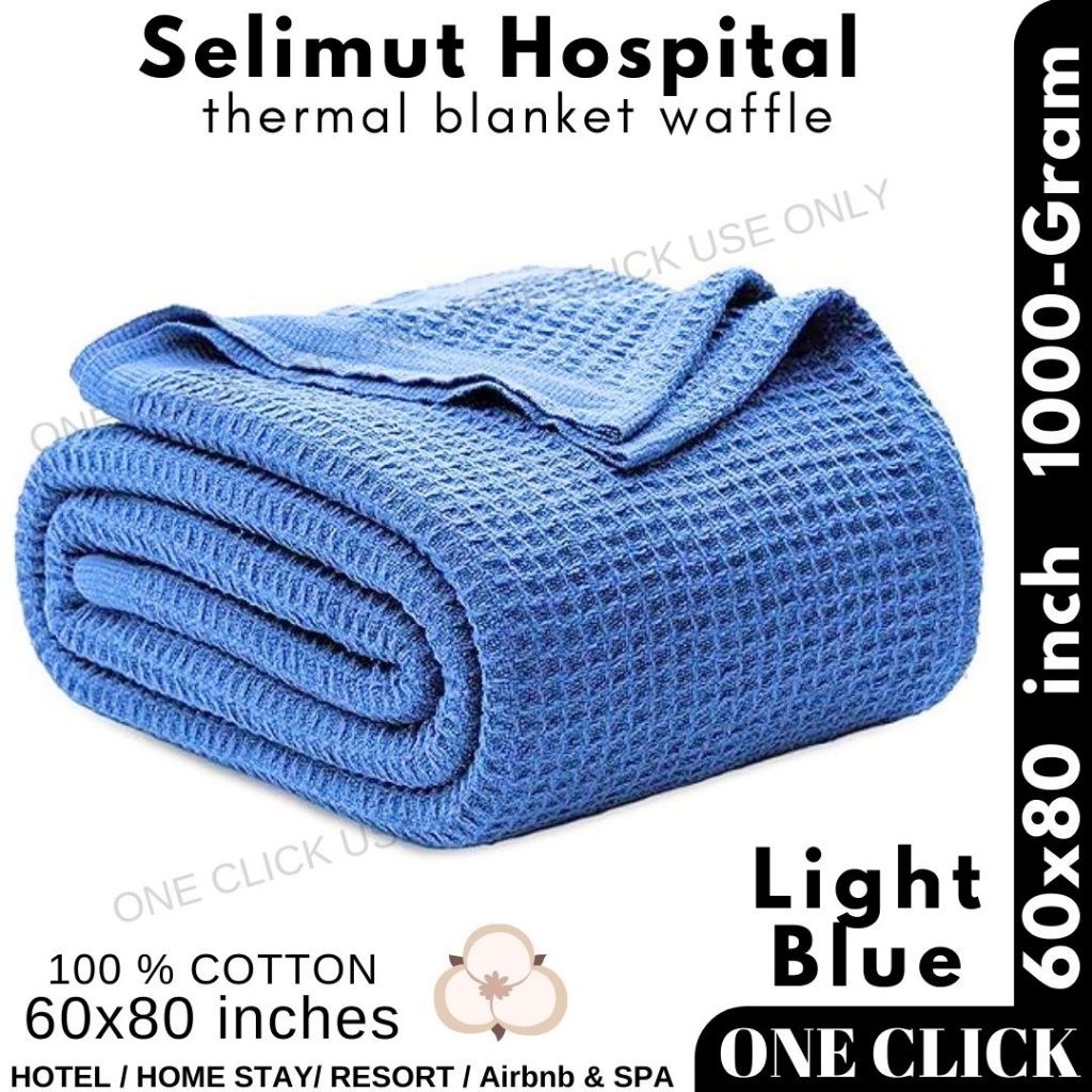 Selimut Hospital thermal blanket waffle design 100% cotton 1000gram ...