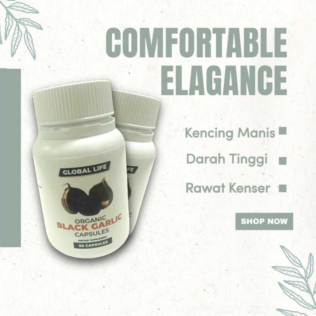 Black garlic organica ubat saraf diebetes tradisional 50 kapsul Ready ...