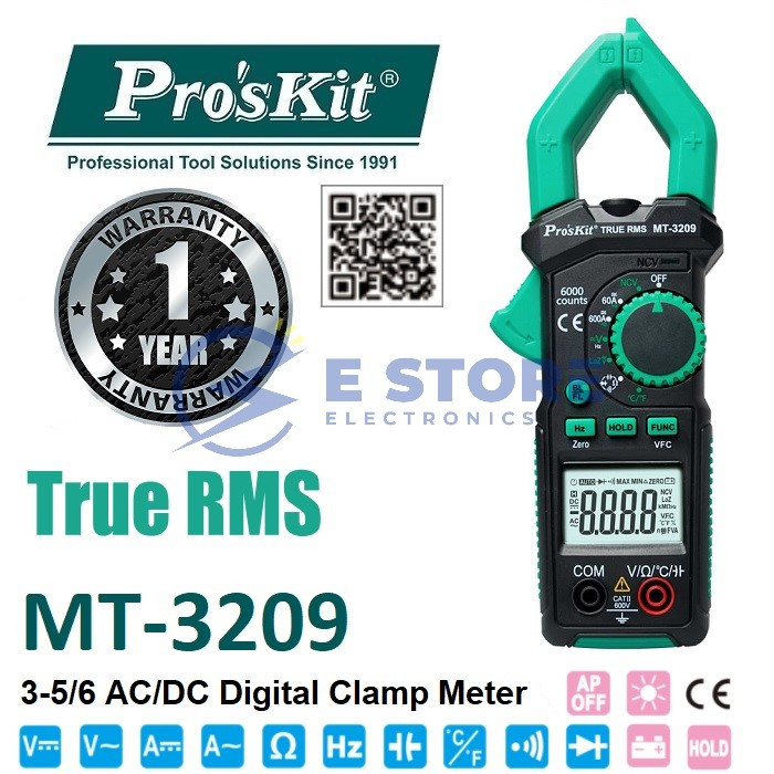 Pro'sKit MT-3209 3-5/6 AC/DC Digital Clamp Meter | Shopee Malaysia