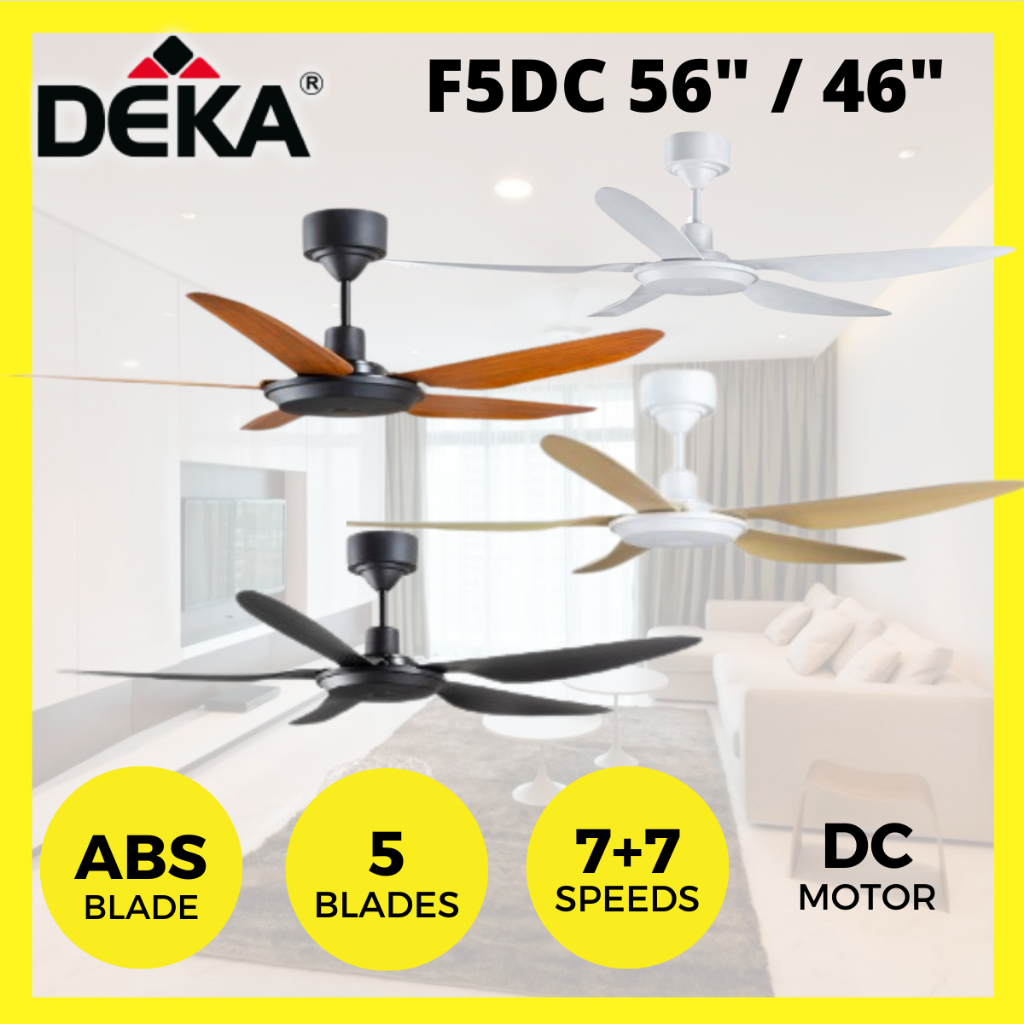 DEKA KRONOS F5DC 56" Baby Fan 46" 5 Blade DC Motor 14Speed Remote ...