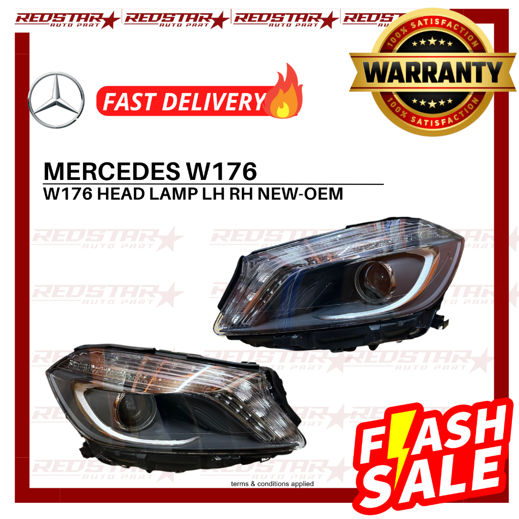 Mercedes W176 HEADLAMP HEADLIGHT LH RH NEW-OEM | Shopee Malaysia