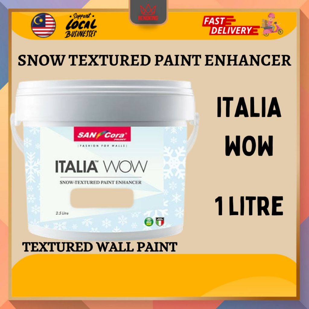 1L SANCORA ITALIA WOW Snow Textured Paint Enhancer For Interior NO ...