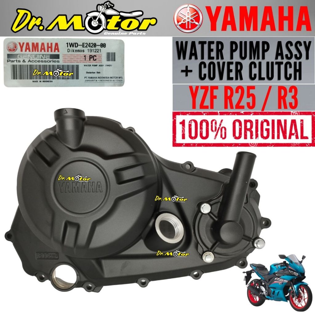 YZF R25 V2 V3 R3 YZF-R25 Cover Clutch Water Pump Assy Kaver Crankcase ...