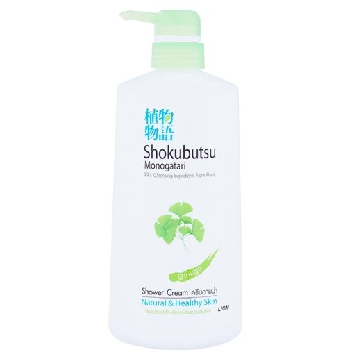 SHOKUBUTSU MONOGATARI SHOWER CREAM Ginkgo Light Green Color 500 ml ...