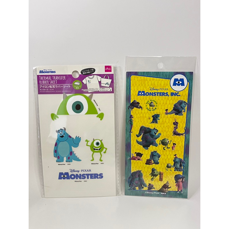 Original disney pixar monsters sticker and thermal transfer rubber ...