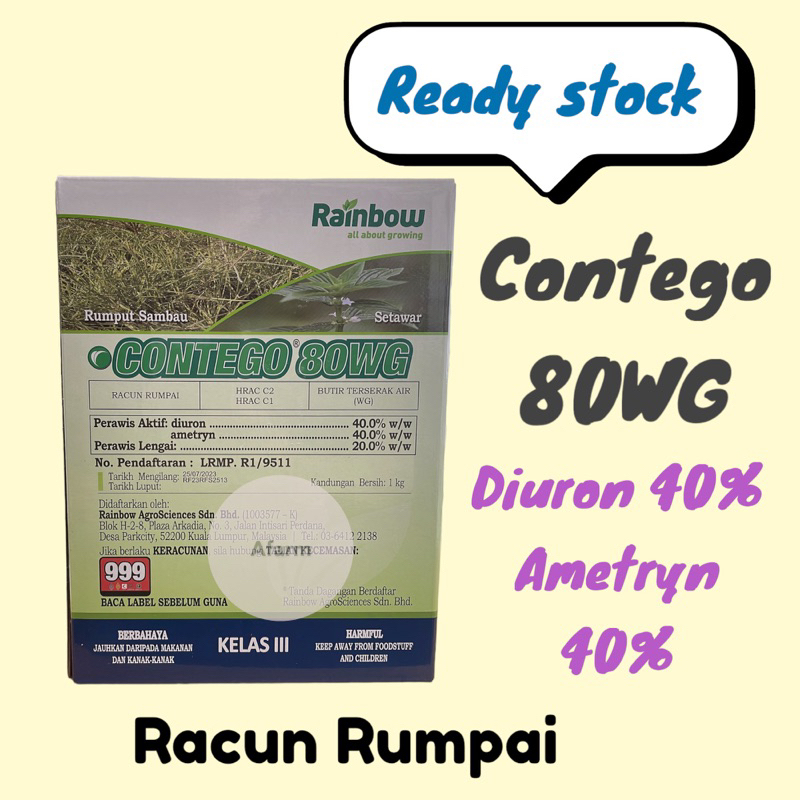 Contego 80WG 1Kg/Racun Rumpai Diuron 40%+Ametryn 40% | Shopee Malaysia