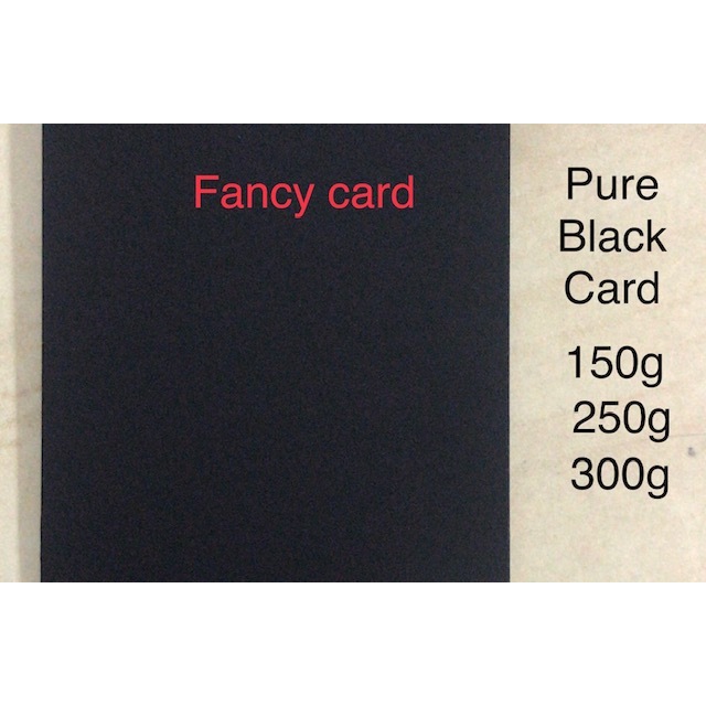 Fancy card Smooth Pure Black Card / 150gsm / 250gsm / 300gsm / A4 / A3 ...