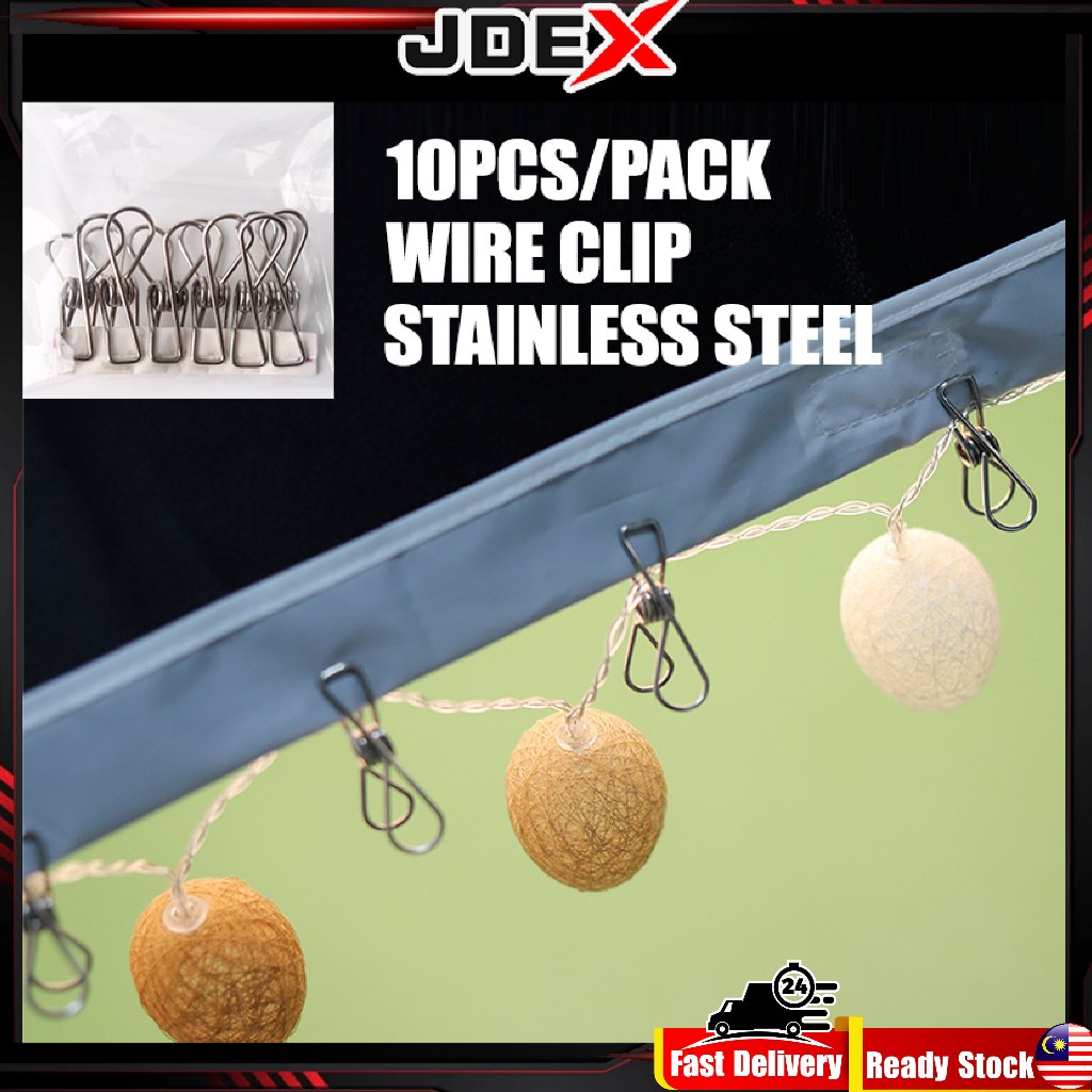 JDEX Outdoor Tent Clip Metal Clip Tent String LED Light Fixed Clip ...
