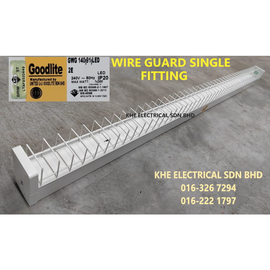 Goodlite 140/91/LED/2E Wire Guard Single Fitting (Sirim Approved ...