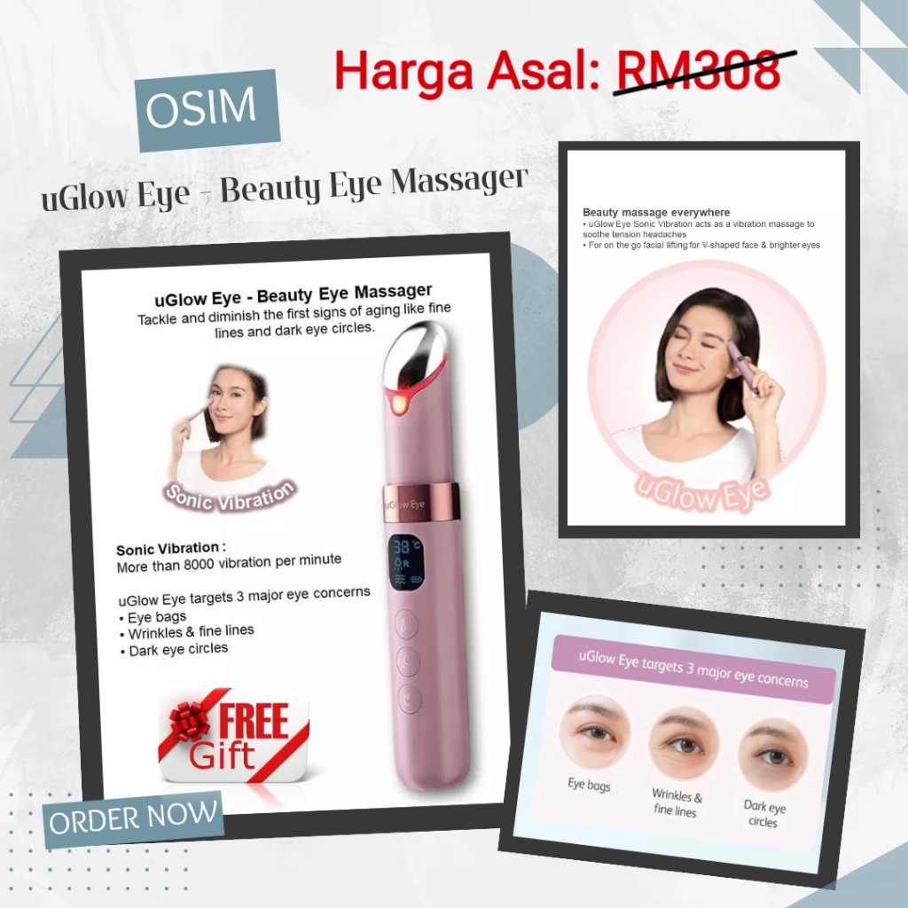OSIM uGlow Eye - Beauty Eye Massager (Purple) | Shopee Malaysia