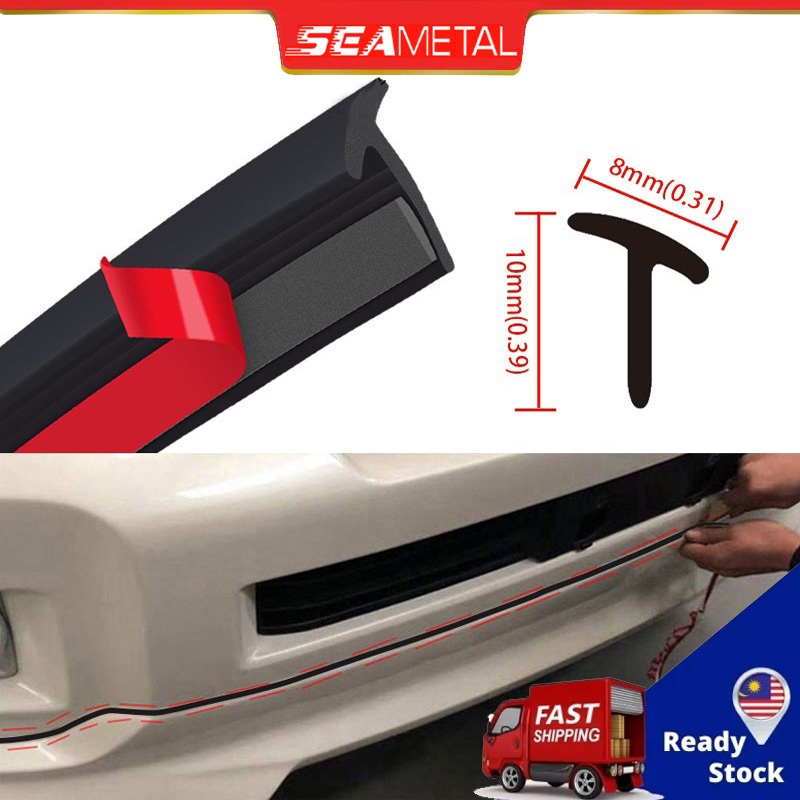 SEAMETAL Car Seal Strip Rubber T-shape Sealing Sticker Auto Door Edge Trunk Gap Stickers Sound ...