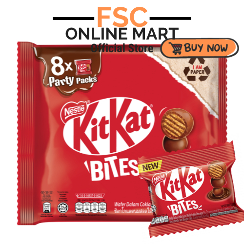 [FSC] Nestle Kitkat Bites Party Pack 16gm x 8's | Shopee Malaysia