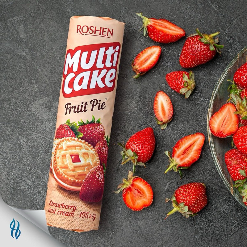 Roshen Biscuit Multicake strawberry cream 180g | Shopee Malaysia