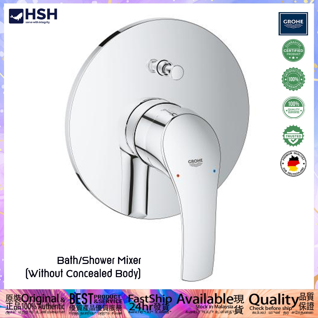 Original GROHE 19450002 Eurosmart Single-lever bath/shower mixer trim ...