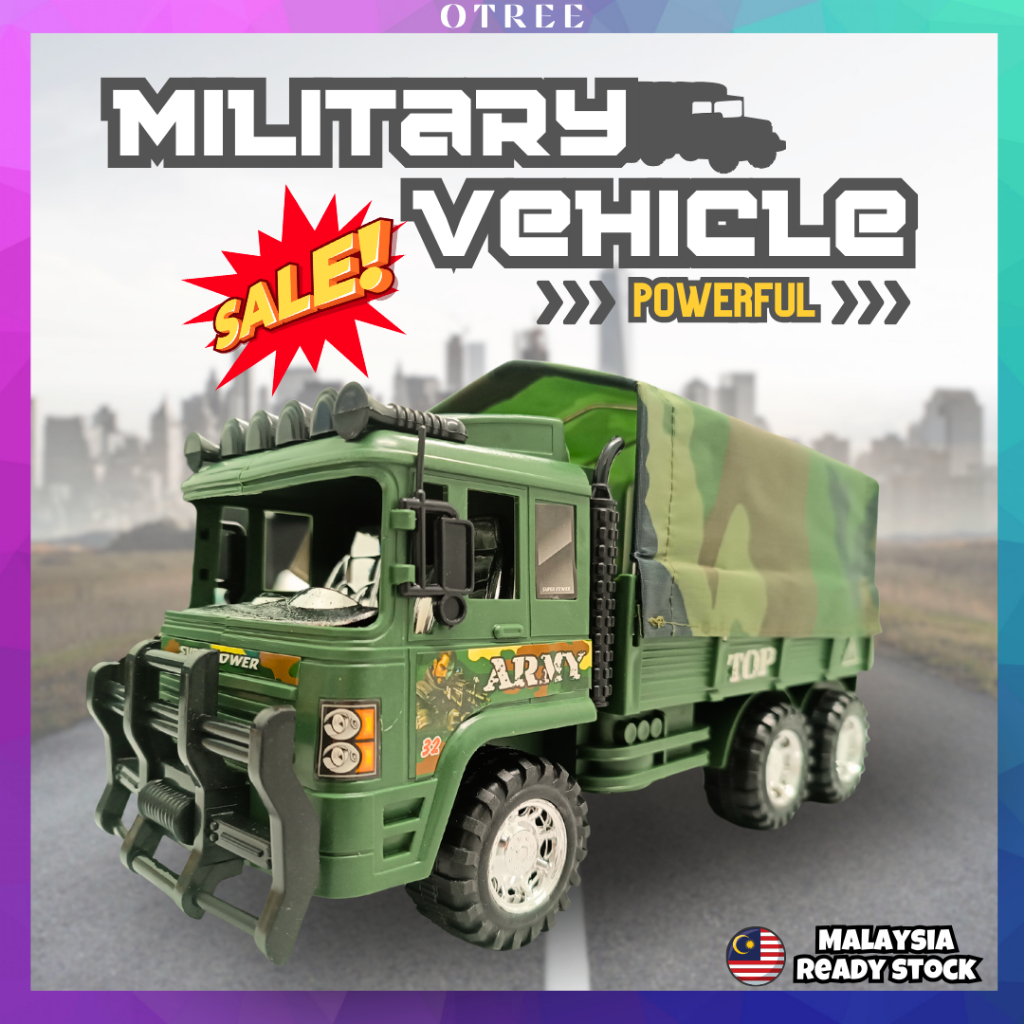 🔥Harga Kilang🔥Kids Big Army Military Truck Car Toy/Push Pull Truck Toy ...