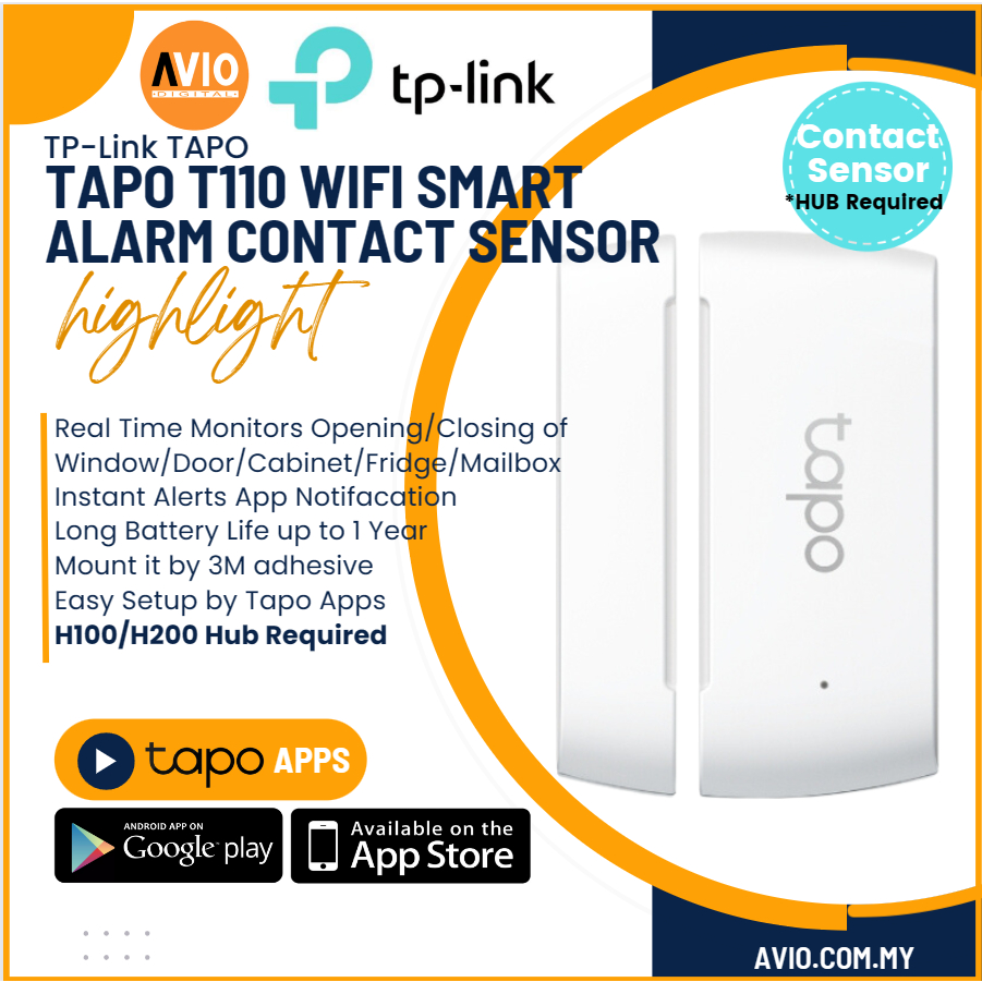 TP-LINK Tplink Smart Door Window Sensor Open Detection Tapo Smart App ...