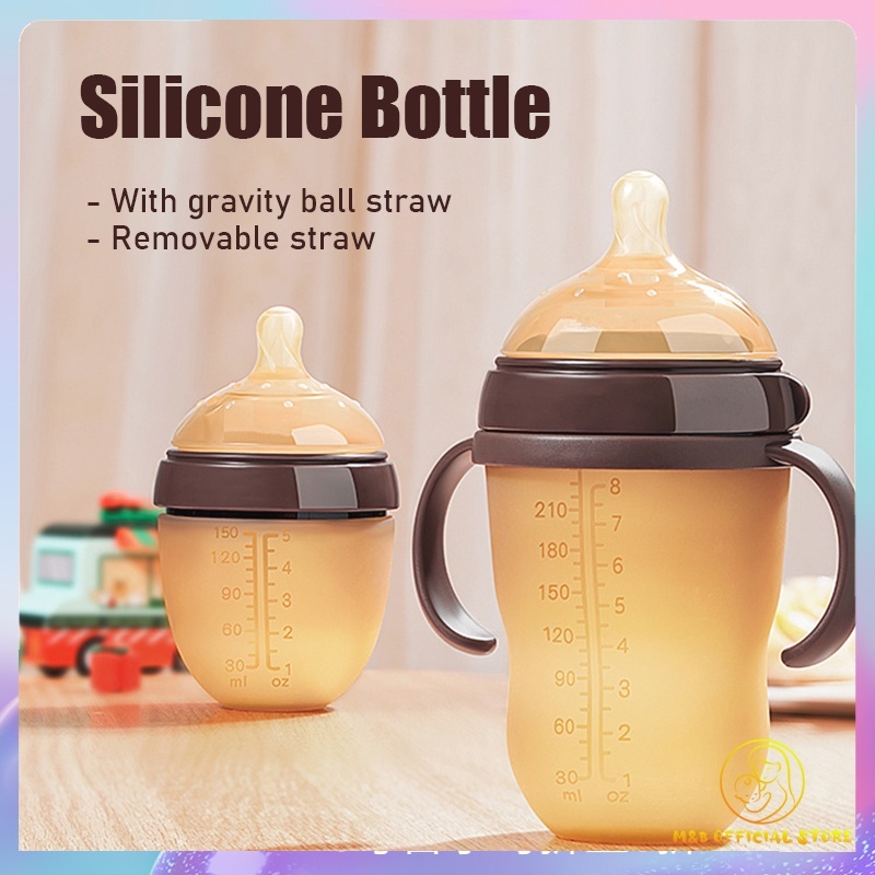 Nano Silver Silicone Feeding Bottle Baby Milk Bottle Botol Susu Wide ...