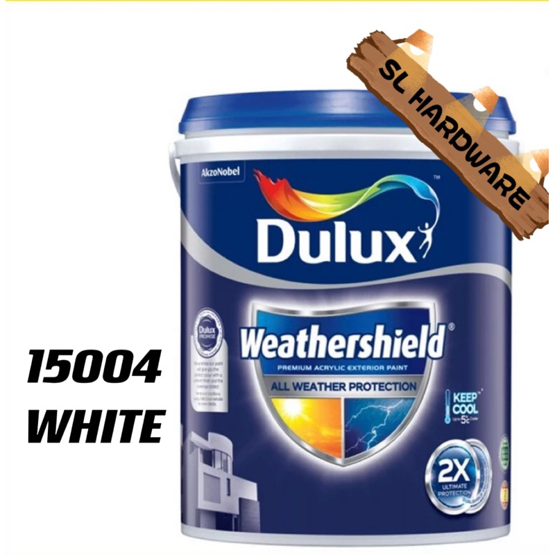 18LITRE ICI DULUX WEATHERSHIELD (15004 WHITE) | Shopee Malaysia