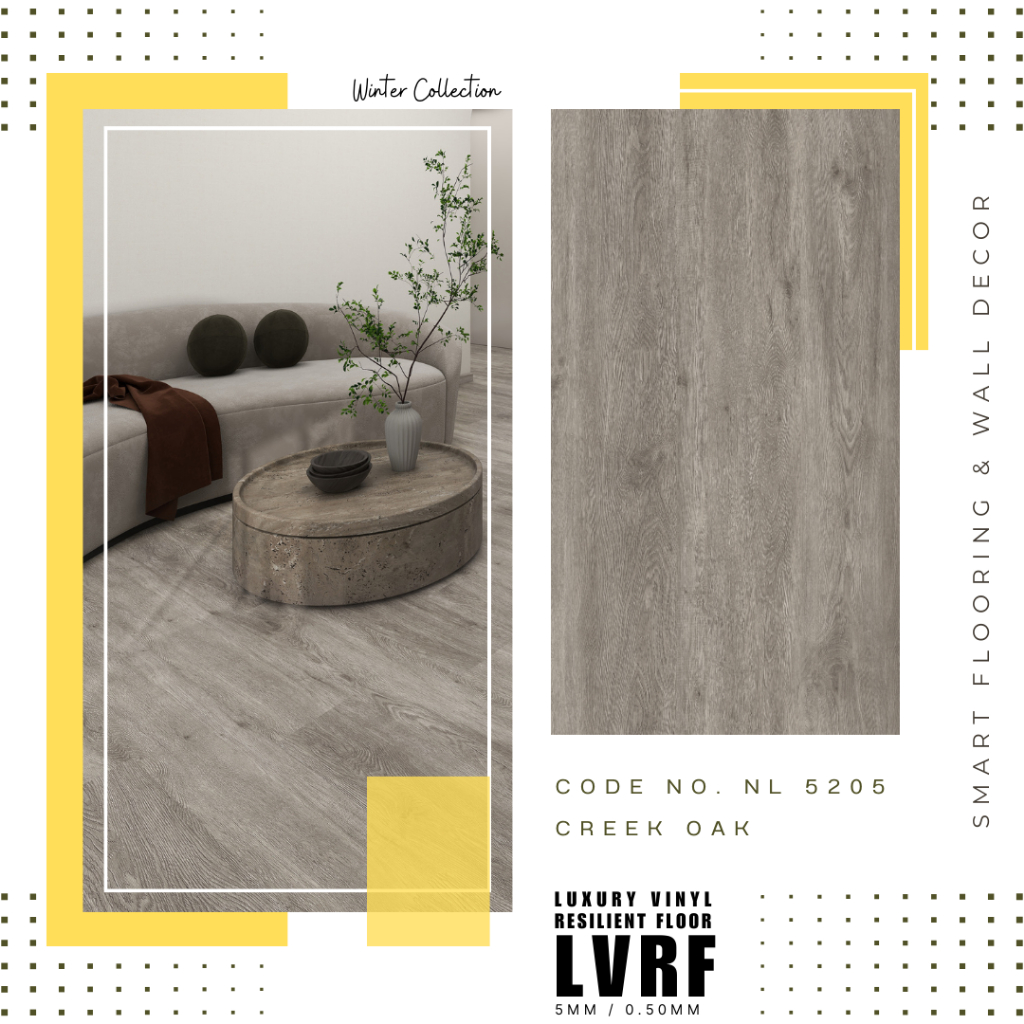NATURE LIVING Luxury Vinyl Resilient Floor (NL-5205/5mm/AC3) - Wood ...