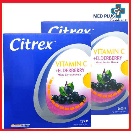 Citrex Vitamin C + Elderberry 2g x 15's sachets (Exp: 5/2025) | Shopee ...