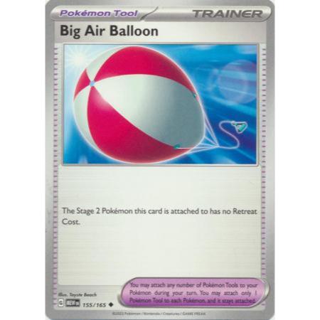 Pokemon tcg Big Air Balloon - 155/165 - Uncommon Scarlet & Violet 151 ...