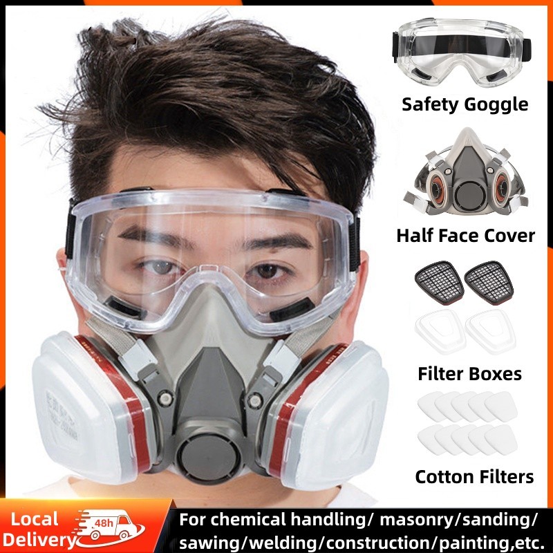 Ready Stock 15 in 1 6200 Anti Gas Anti Poison Mask Half Face Safety ...