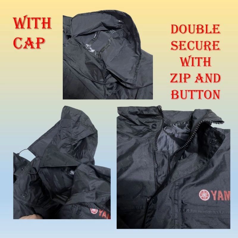 Yamaha Raincoat Waterproof Rain Jacket 2 Layer Baju Hujan Motor Y15ZR ...