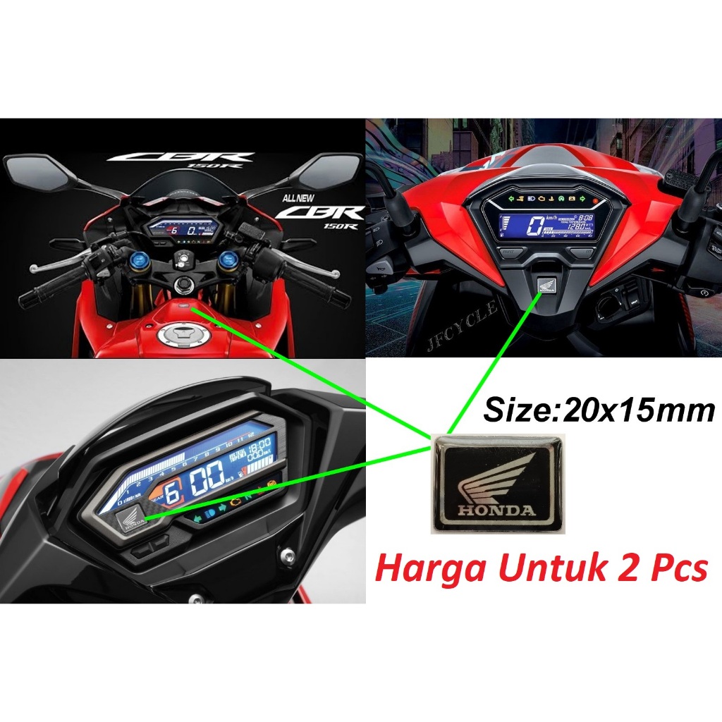 Honda Logo Emblem Sticker Epoxy RS150/RSX/CBR/Vario Sticker Timbul Logo ...