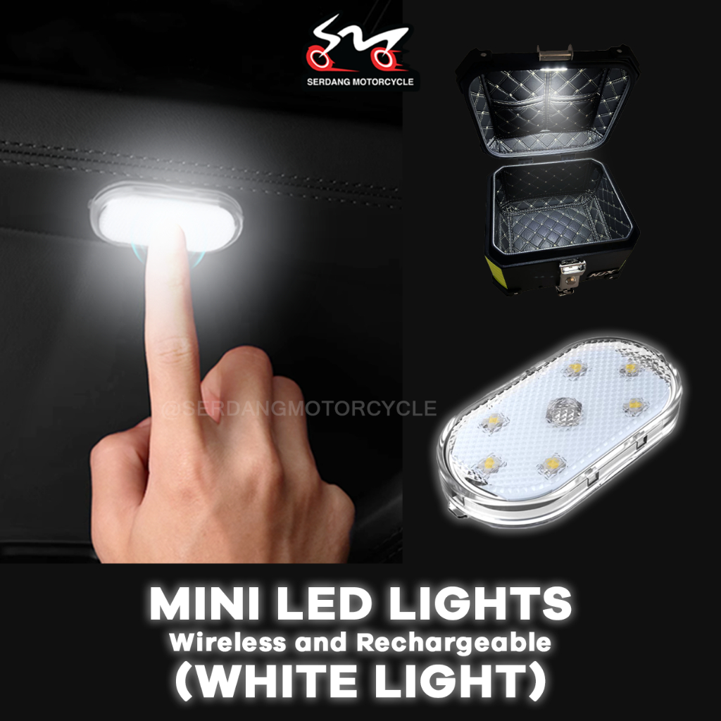 Universal Mini LED Lamp Wireless Aluminum Top Box Interior USB Super ...
