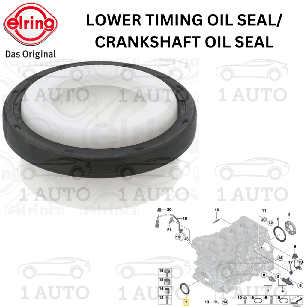 ELRING GERMANY CRANKSHAFT OIL SEAL LOWER TIMING SEAL BMW E90 E92 E93 ...