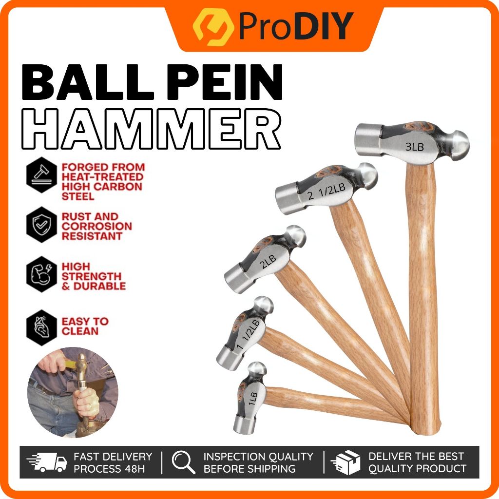 Ball Pein Hammer DIY Tool Carpenter And Mechanic Engineer Hammer Tukul ...