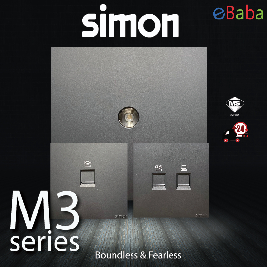 SIMON[European Brand] M3 Series Black Switch / Switches & Socket Outlet ...