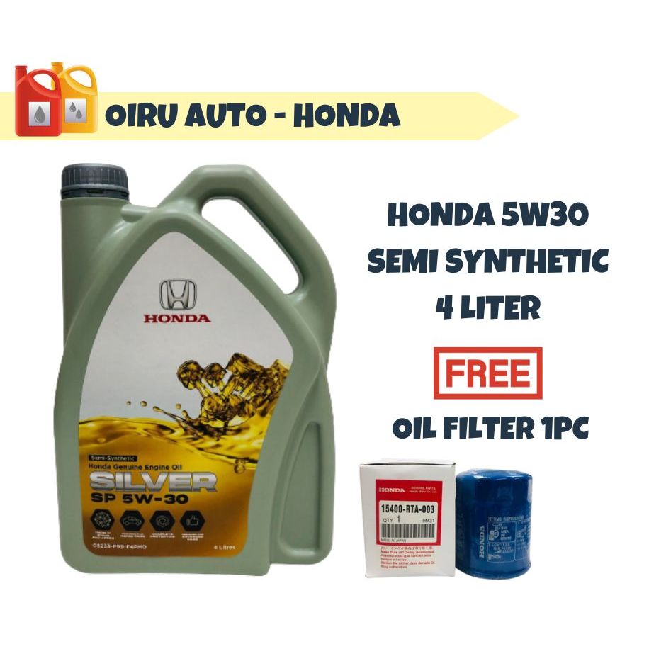 🇲🇾100% ORI🔥 HONDA SEMI 5W30 4L CIVIC CITY JAZZ CRV HRV BRV FREED ACCORD ...