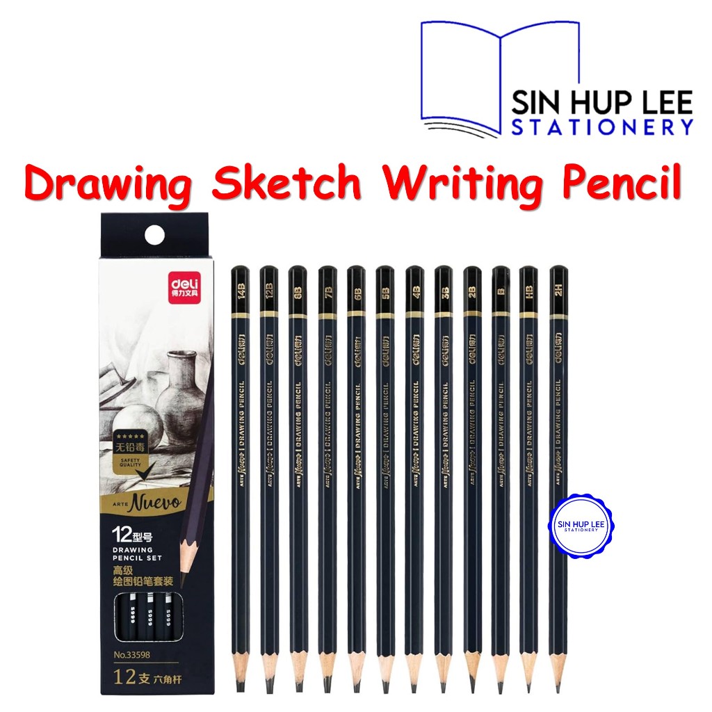 Deli 3B / 4B / 5B /6B / 7B / 8B Pencil Student Sketch Sketching ...