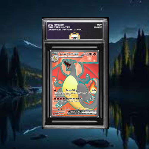 Charizard ex shiny · 151 (MEW) #183 custom holo free PSA Slab (TZM ...