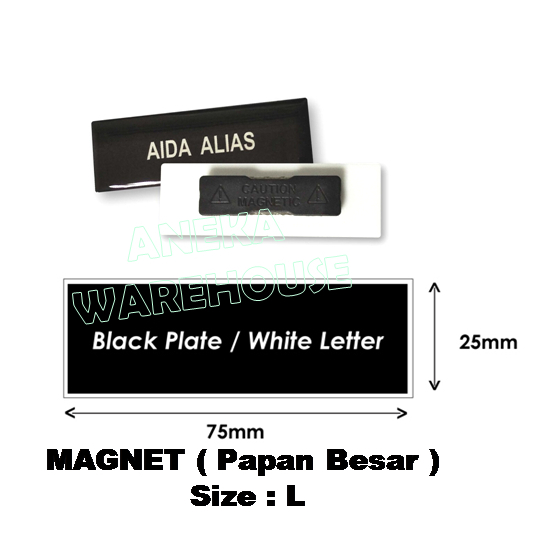 NAME TAG / Name Tag With Pin / Name Tag With Magnet / Papan Kecil ...