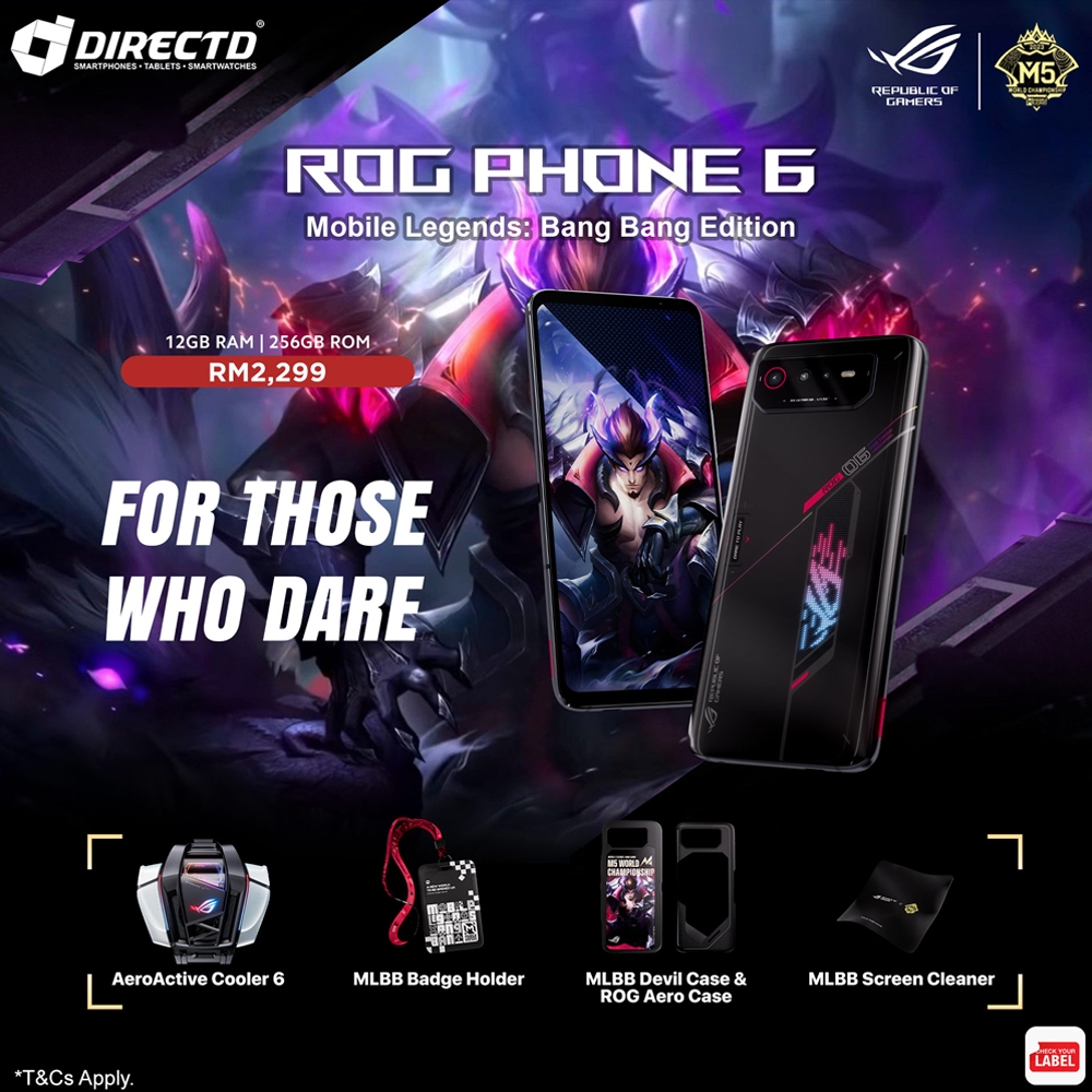 ASUS ROG Phone 6 MLBB Edition [12GB RAM | 256GB ROM] | Shopee Malaysia