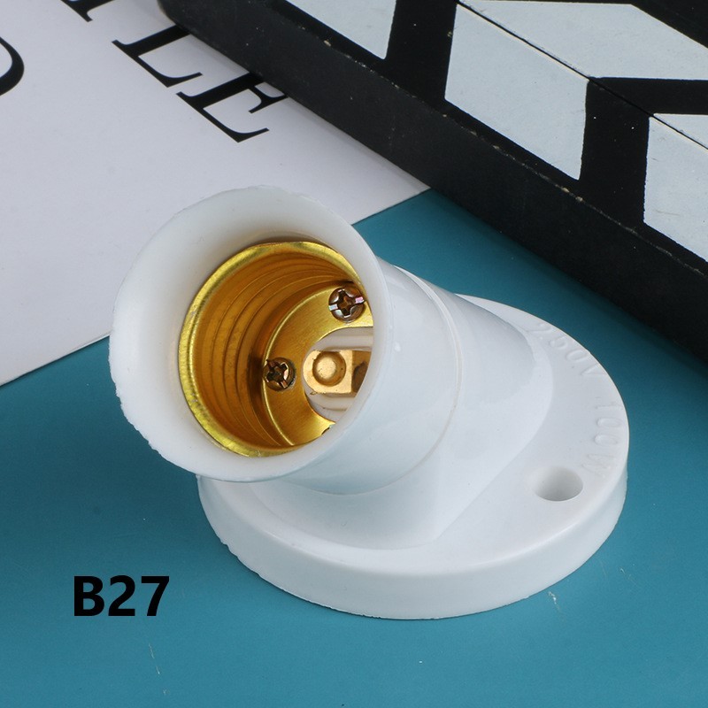 Round lamp holder B22 E27 Batten Lamp Holder LED Socket Light Bulb ...