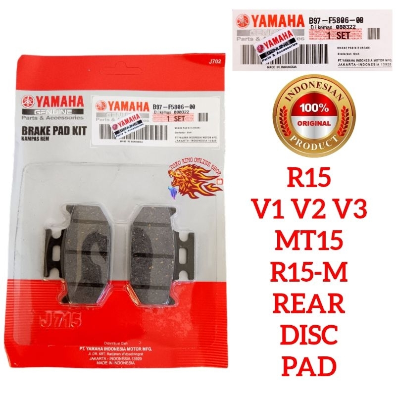 100% ORIGINAL YAMAHA R15 R150 V1 V2 V3 MT15 MT-15 R15M R-15-M FI REAR ...