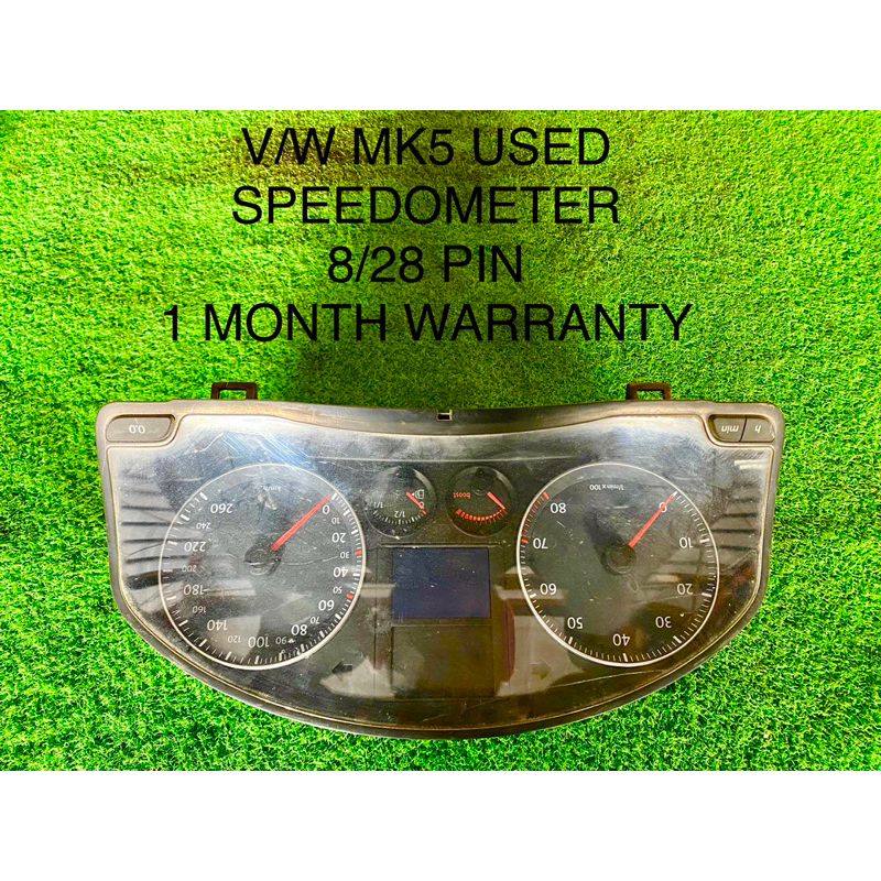 VOLKSWAGEN GOLF MK5 GTI 2.0L SPEEDOMETER (USED) 8/28 PIN ORIGINAL ...