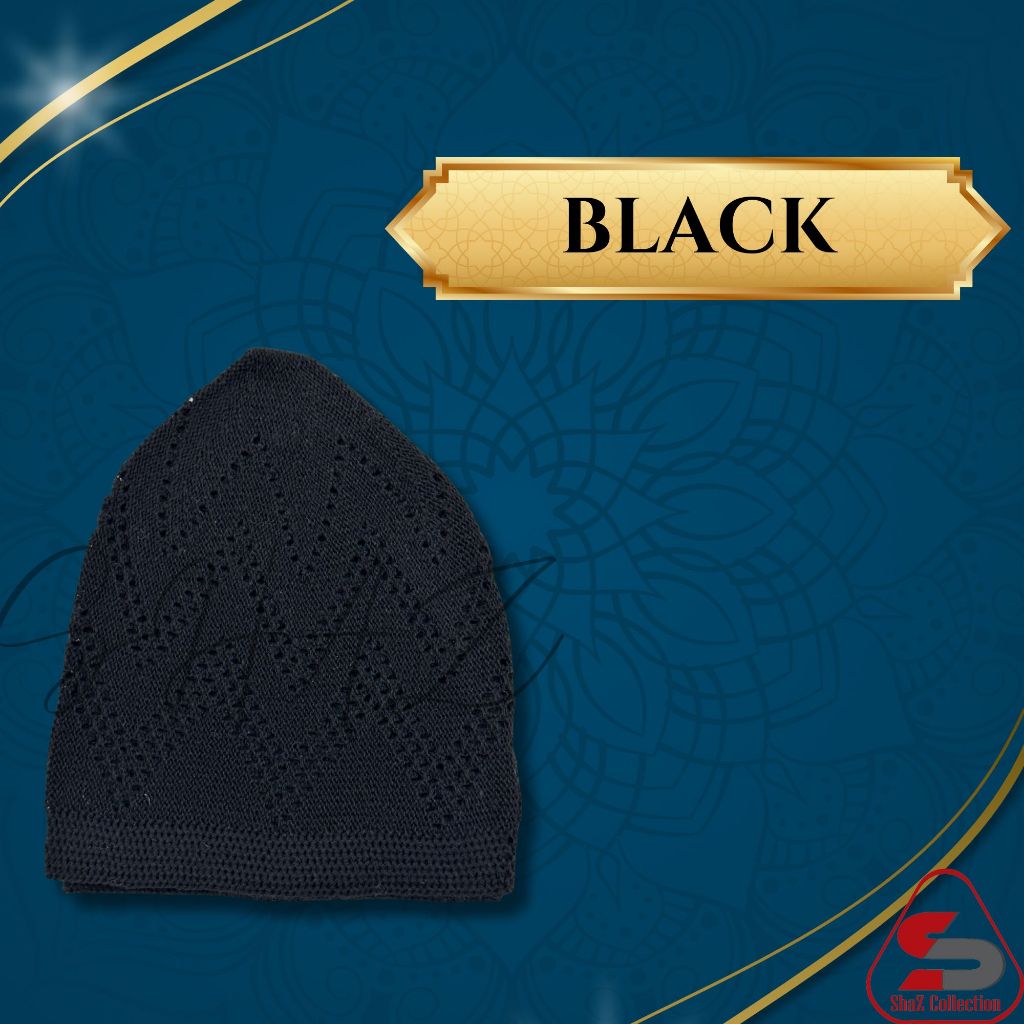 KOPIAH TURKEY Kait Cap Free Size MUSLIM UMRAH HAJI pakaian ibadah ...