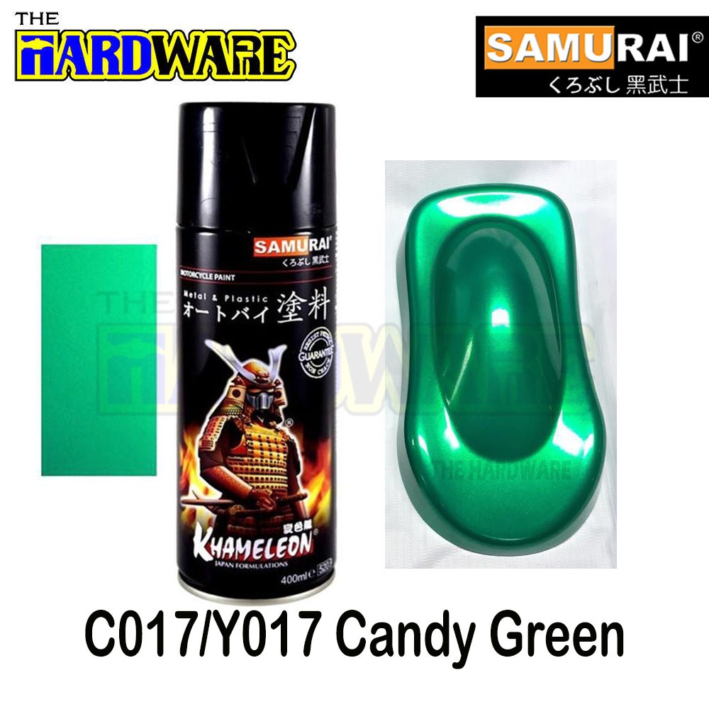 SAMURAI Spray Premium Can Candy Colour-Candy Blue Candy Red Candy Green ...