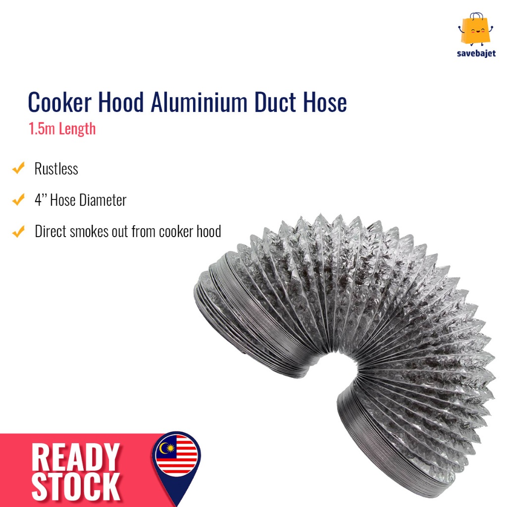Cooker Hood Aluminium Duct Hose (4"/1.5M) | Shopee Malaysia