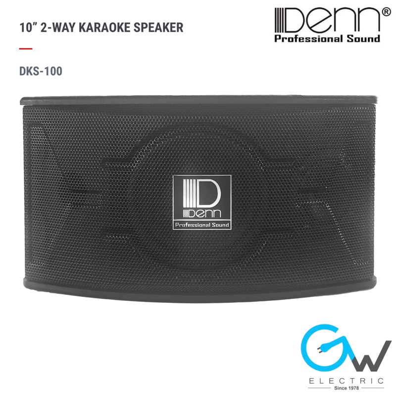 [1 Pair] Denn DKS-100 10” 100 Watt 2-Way Karaoke Speaker | Shopee Malaysia
