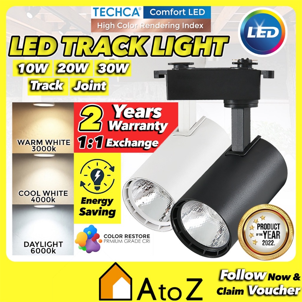 LED Track Light 10W 20W 30W Spotlight Ceiling Lighting Spot Light Lampu Track Rail Joint ...