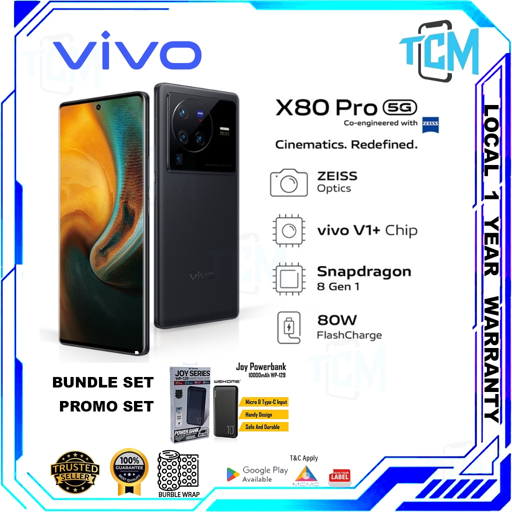 2.2 Vivo X80 Pro (12GB Ram | 125GB Rom) ZEISS Optics | Snapdragon 8 Gen 1 | 80W Flash Charge ...