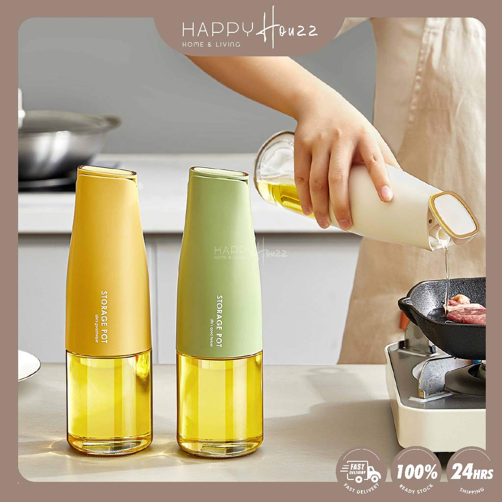 【READY STOCK】HAHO Nordic Auto Flip Open Anti-Drip Oil Dispenser E ...