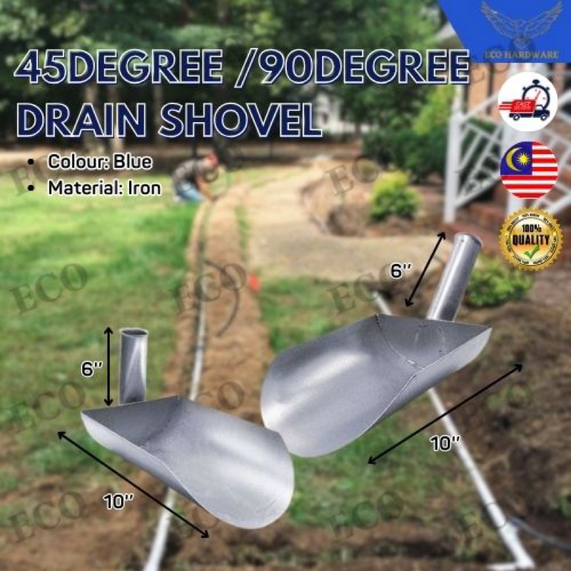 Heavy Duty Drain Shovel 45/90 Degree/Pembersih Longkang/Penutup ...