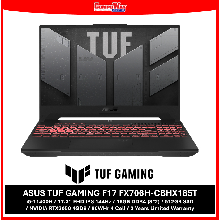 ASUS TUF GAMING F17 FX706H-CBHX185T(E.GRAY/17.3 FHD 144HZ/I5-11400H/8GB ...